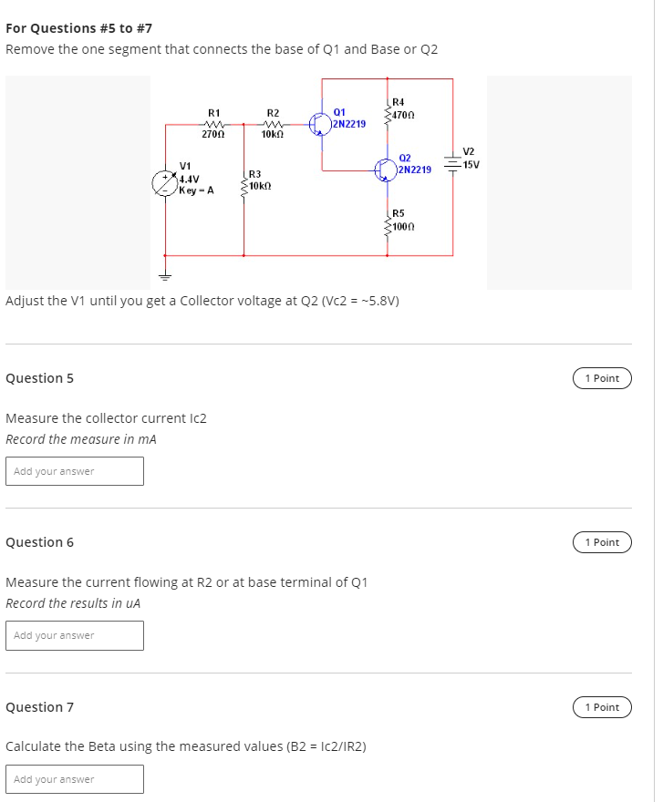 Solved For Questions #5 to #7 Remove the one segment that | Chegg.com