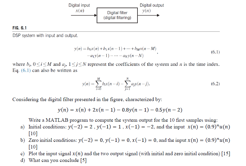 Solved DSP system with input and output. | Chegg.com