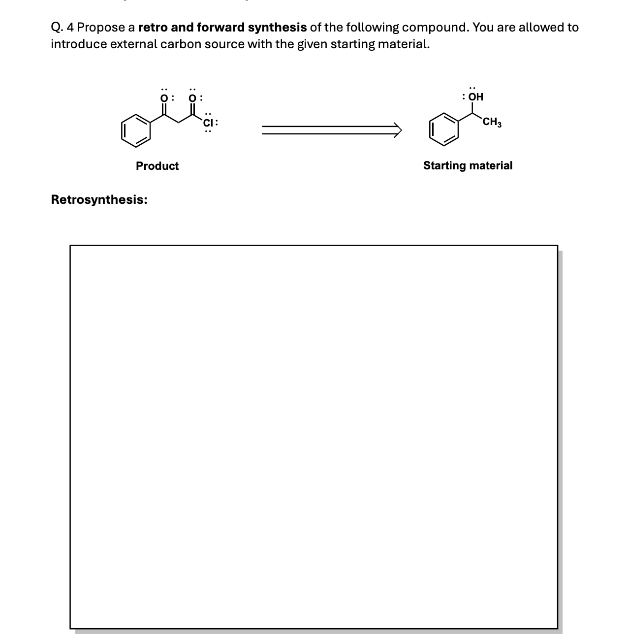 Solved Propose a retro and forward synthesis of the | Chegg.com