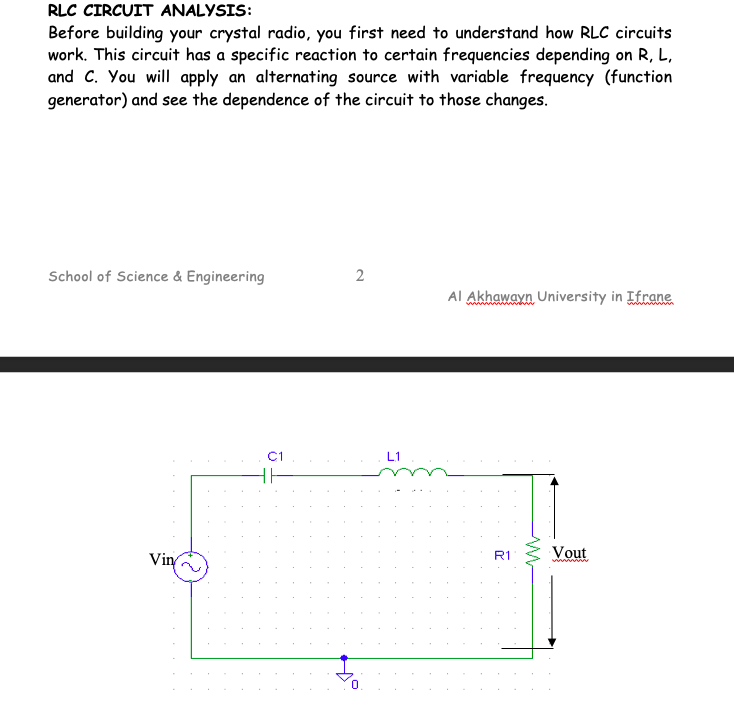 Solved Apply Kirchhoff’s loop rule to RLC circuit Figure.1 | Chegg.com