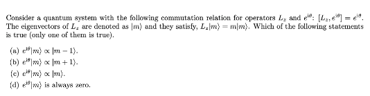 Solved Consider a quantum system with the following | Chegg.com