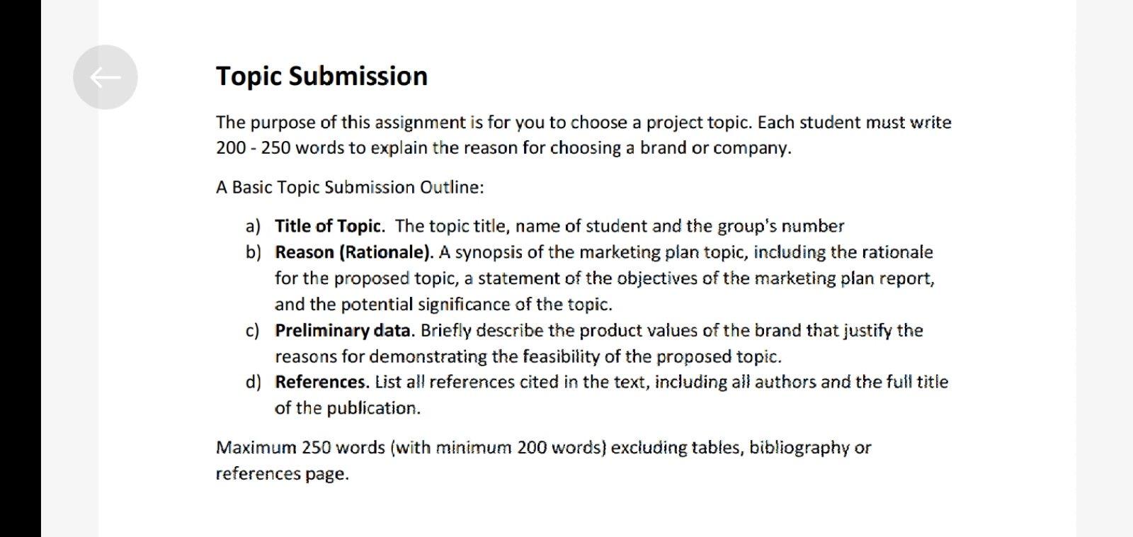 Topic Submission The purpose of this assignment is | Chegg.com