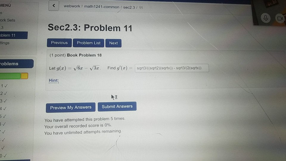 Solved MENÜ webwork / math 1241-common sec2.3/ 11 ork Sets | Chegg.com