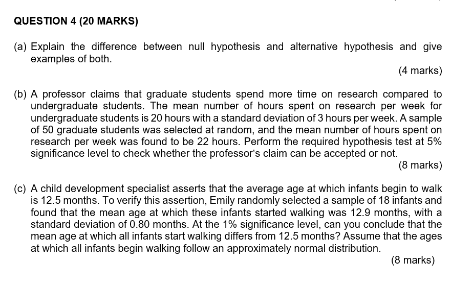Solved QUESTION 4 (20 ﻿MARKS)(a) ﻿Explain the difference | Chegg.com