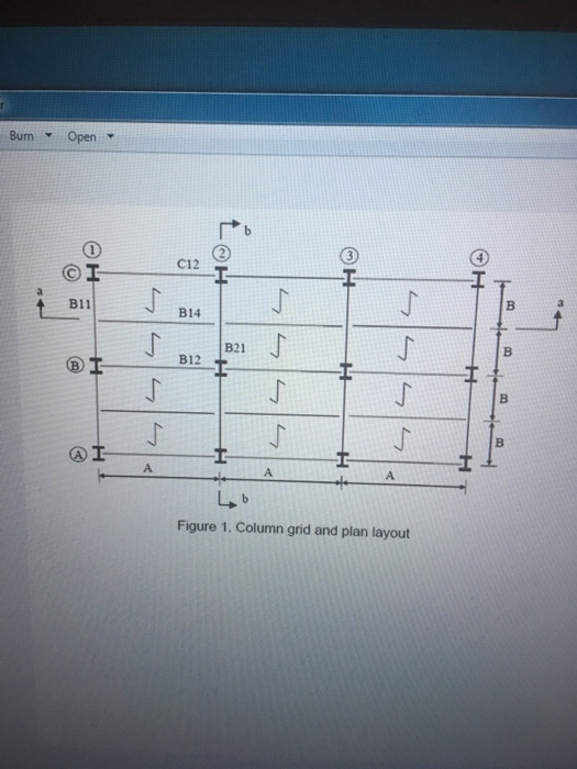 The figure below shows the column grid and the plan | Chegg.com