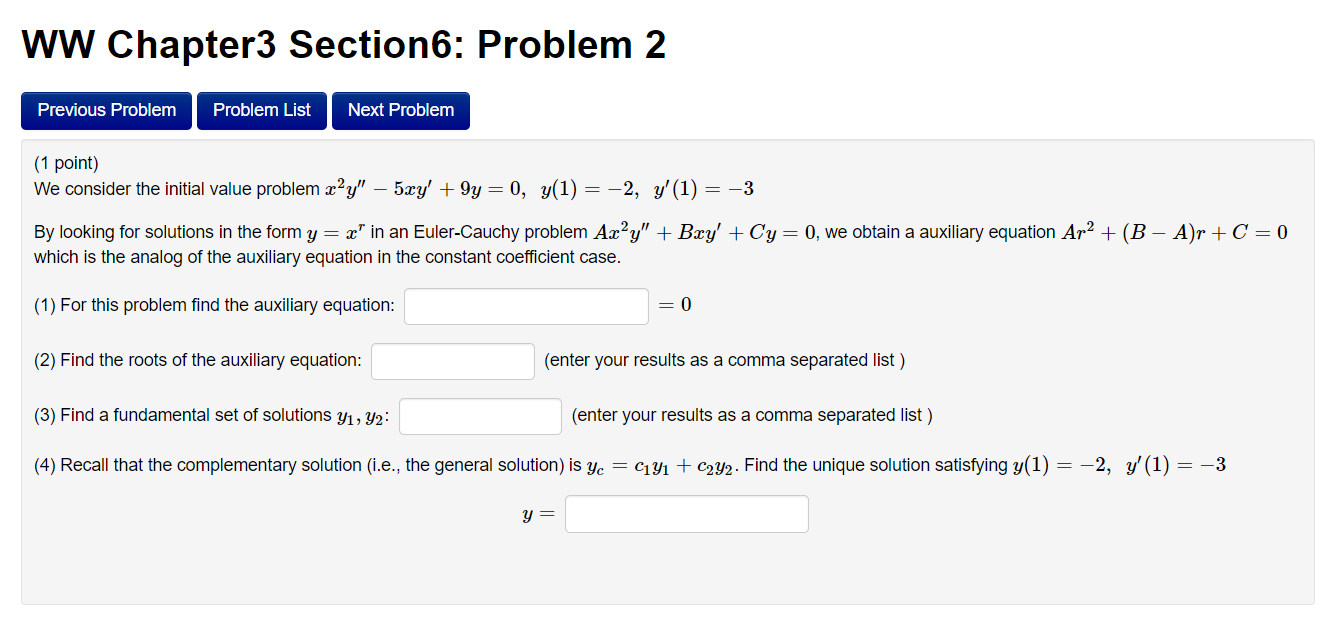 Solved WW Chapter3 Section 6: Problem 2 Previous Problem | Chegg.com