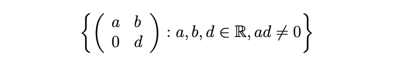 Solved Consider the set G of invertible upper-triangular | Chegg.com