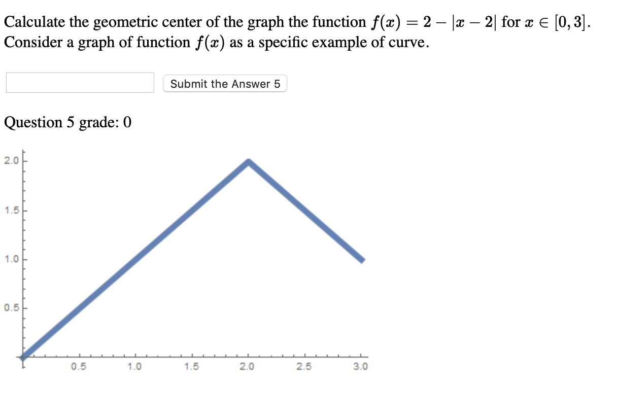 Solved Calculate the geometric center of the graph the | Chegg.com
