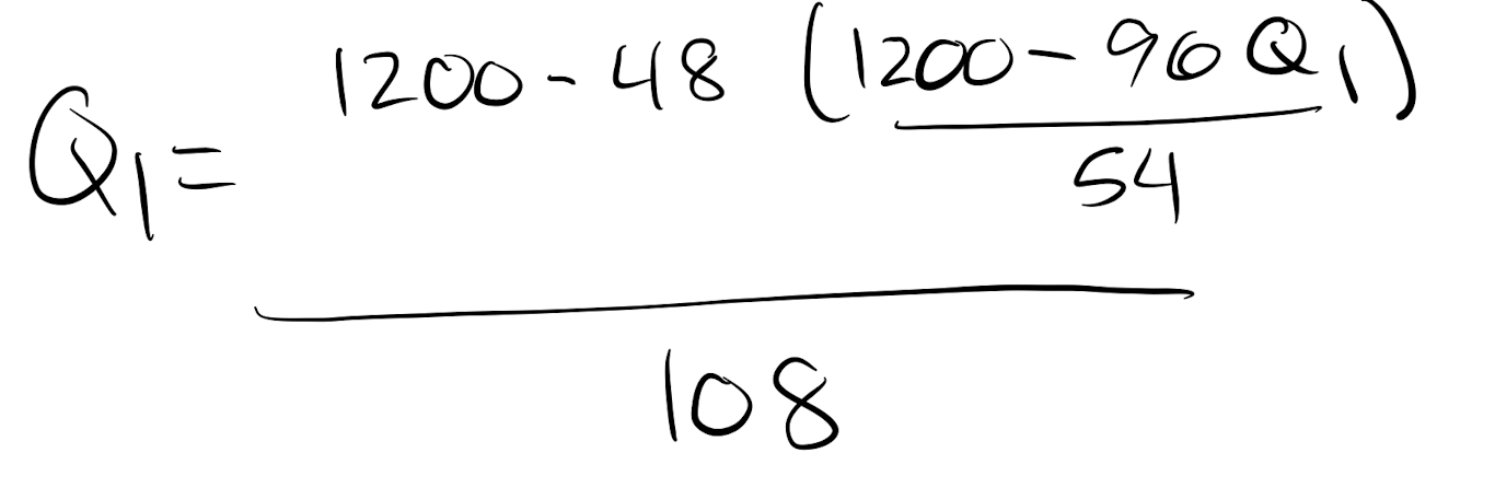 Solved |200 - 48 (1,200- 96Q) 54 こ 108 | Chegg.com