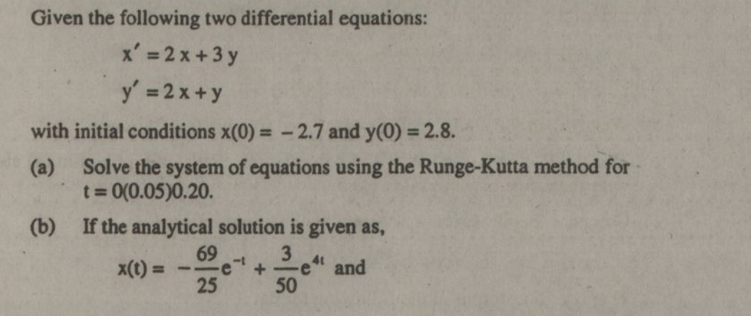 Solved Subject: Numerical Analysis Pls solve question | Chegg.com