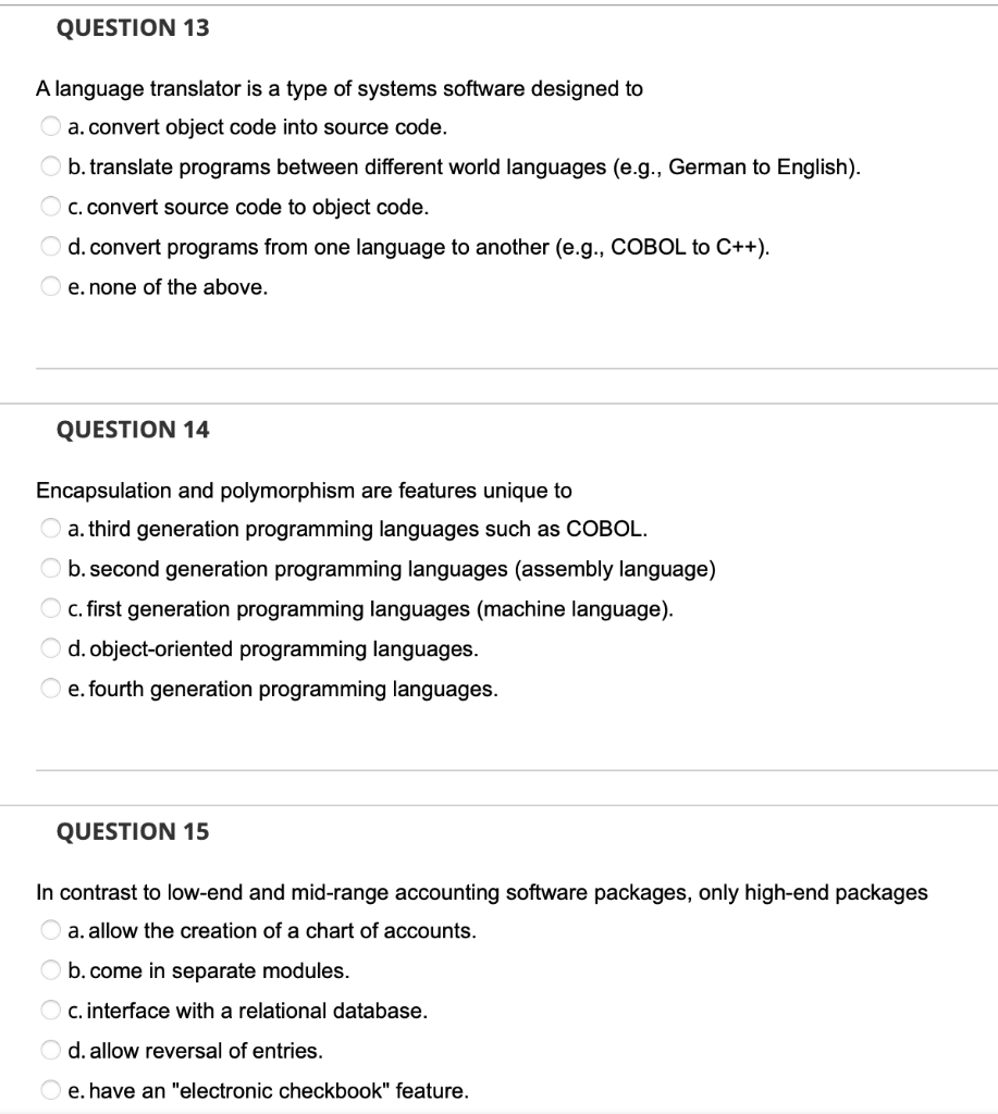 Solved A language translator is a type of systems software | Chegg.com
