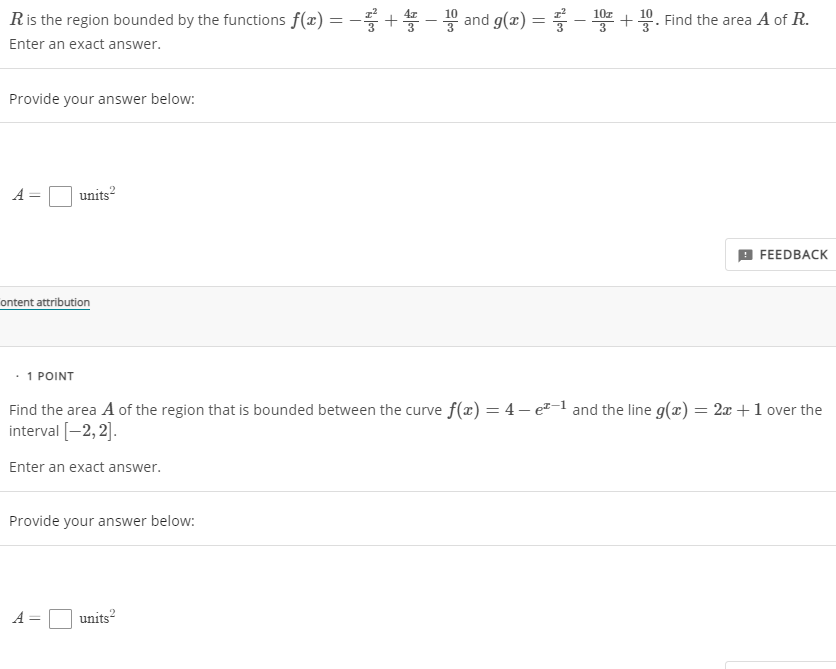 Solved R is the region bounded by the functions f(x). Find | Chegg.com