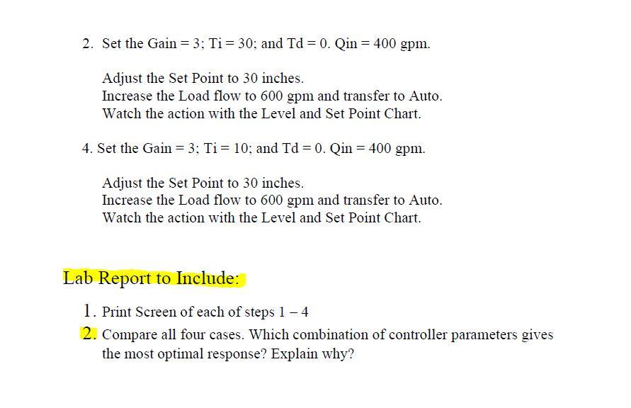 Solved The Controller Reset and Integral Action Offset | Chegg.com