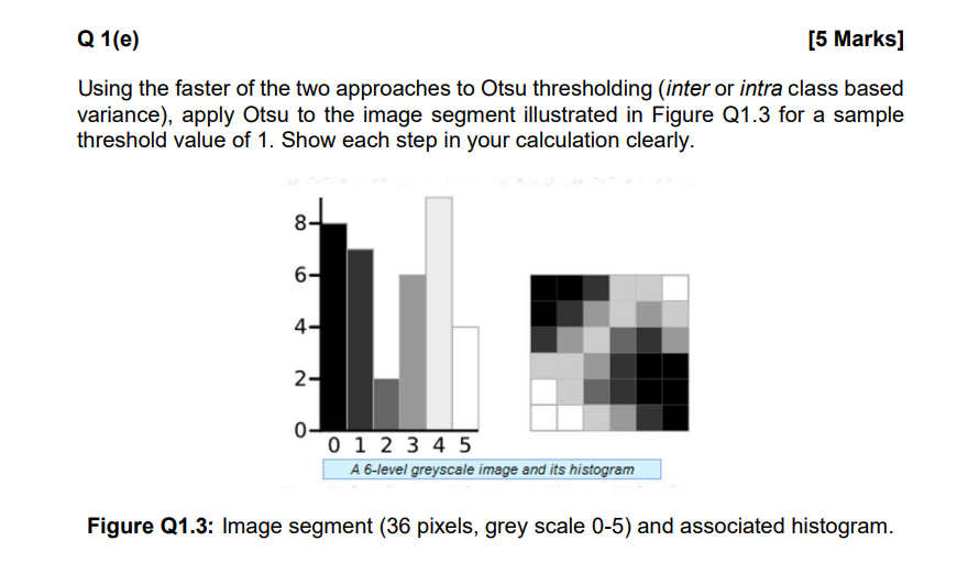 Q 1(e) [5 Marks] Using the faster of the two | Chegg.com