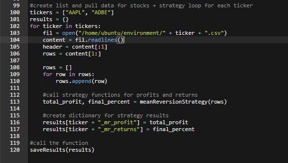 Solved #create list and pull data for stocks + strategy loop | Chegg.com