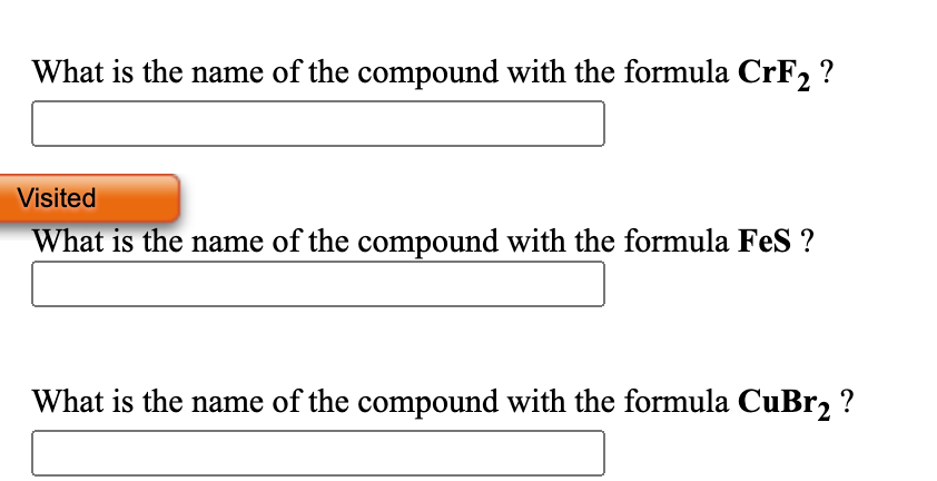 Solved What is the name of the compound with the formula | Chegg.com