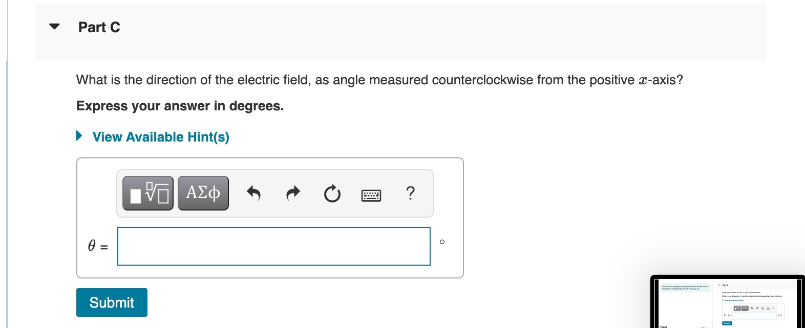 Solved Part A What are the strength and direction of the | Chegg.com