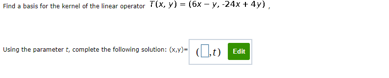 Solved Find a basis for the kernel of the linear operator | Chegg.com