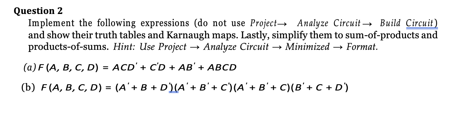 code class="asciimath">-> ﻿Analyze Circuit -> ﻿Build | Chegg.com