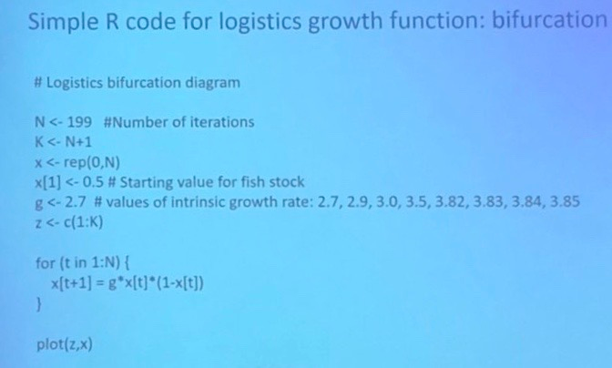 Solved Simple R code for logistics growth function: | Chegg.com