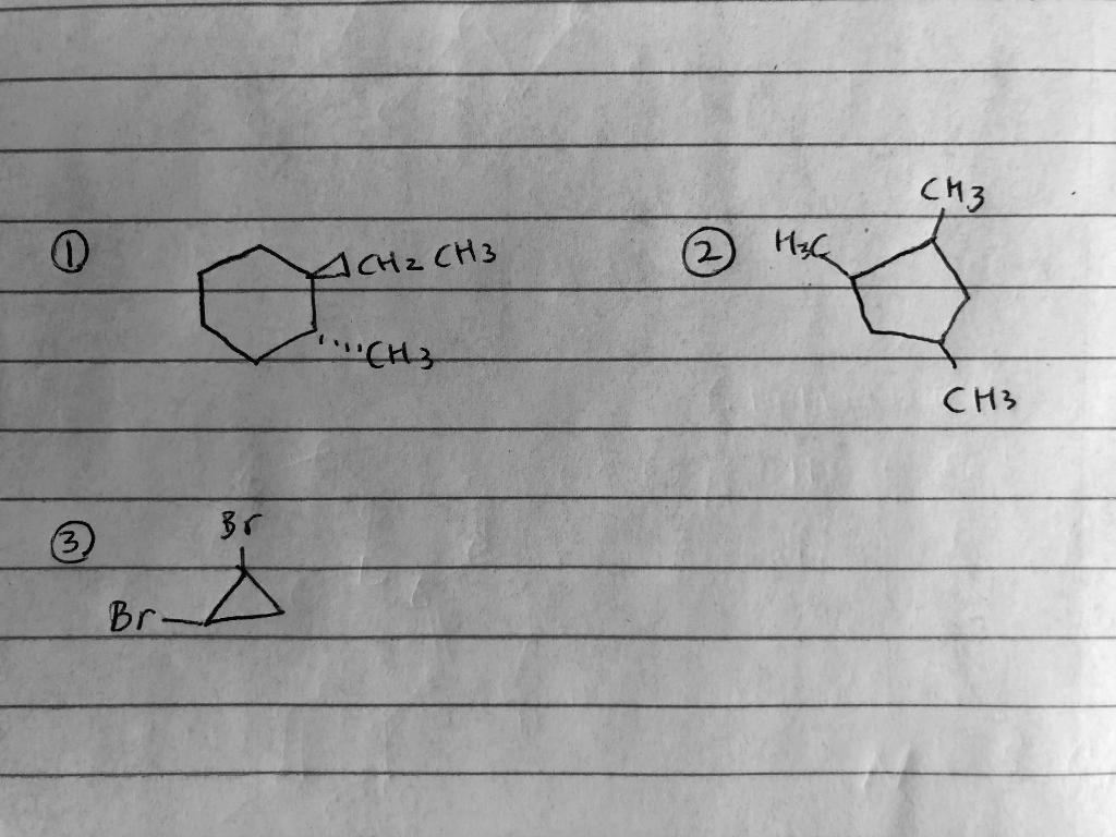 Solved СН3 ACH2 CH3 2) НС С. о (the СН3 (W) Х Br. | Chegg.com