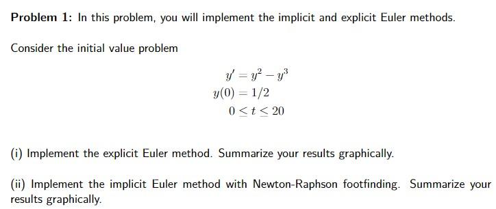 Solved Problem 1: In this problem, you will implement the | Chegg.com