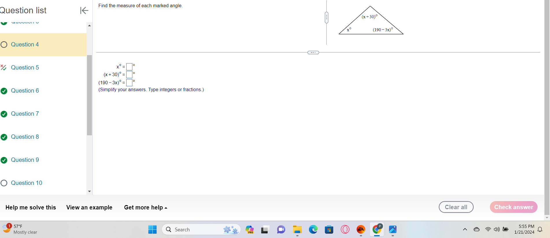 Solved Find the measure of each marked | Chegg.com