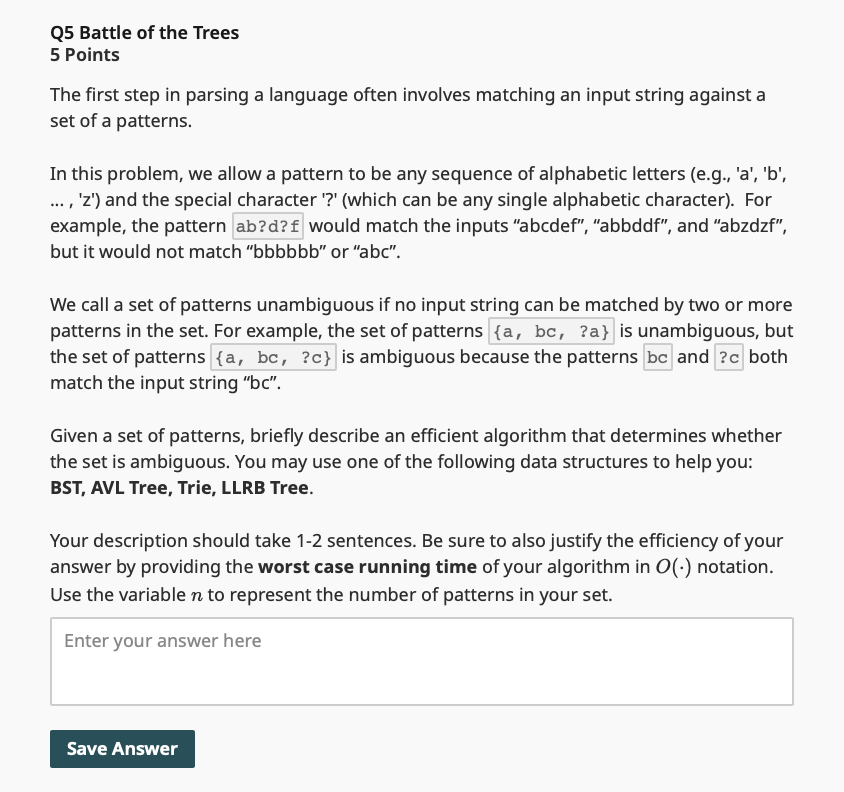 Solved The first step in parsing a language often involves | Chegg.com