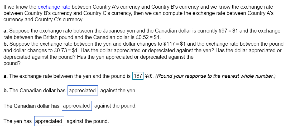 Solved If we know the exchange rate between Country A's | Chegg.com
