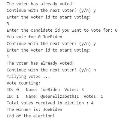 Solved Voting system There are some assumptions in this | Chegg.com