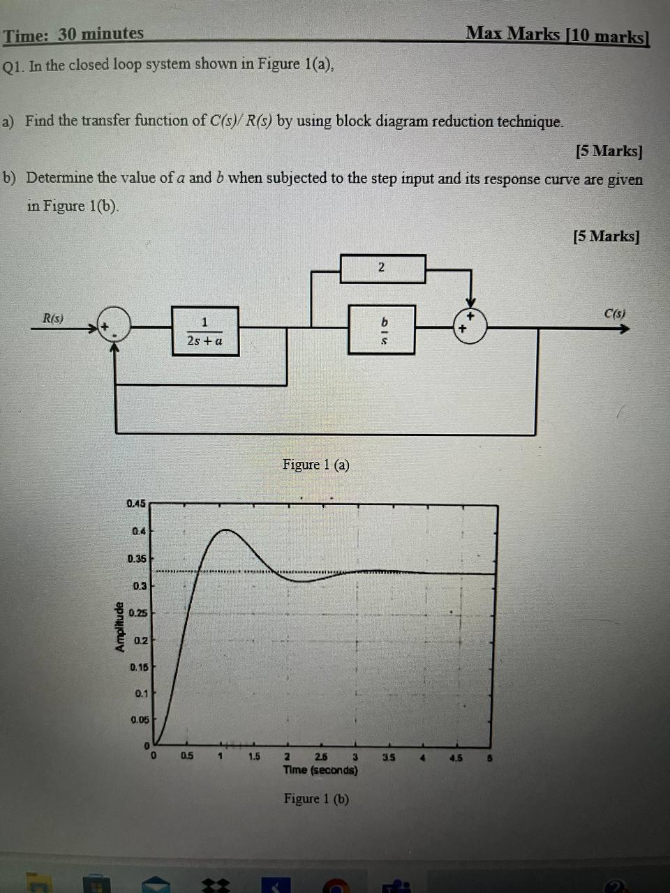 Solved Time: 30 minutes Max Marks [10 marks Q1. In the | Chegg.com