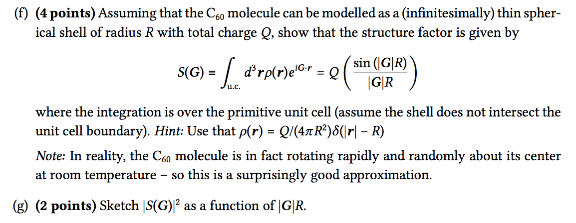 Solved (f) (4 points) Assuming that the Coo molecule can be | Chegg.com