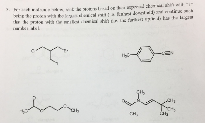 Solved 2. For each molecule below, determine which proton | Chegg.com