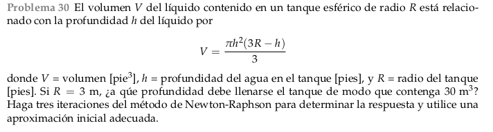 Problem 30 The volume V of the liquid contained in a | Chegg.com