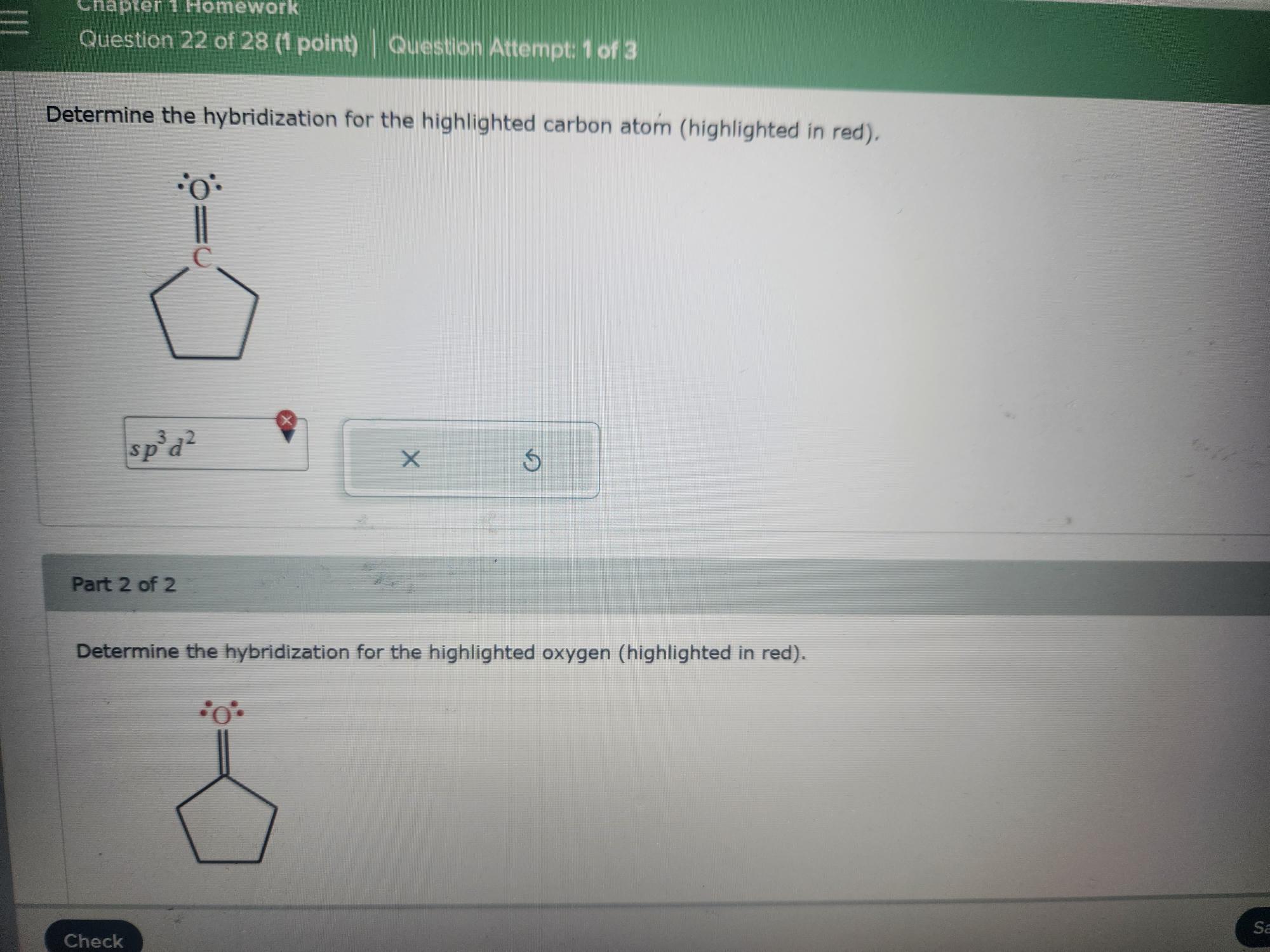 Solved Determine The Hybridization For The Highlighted