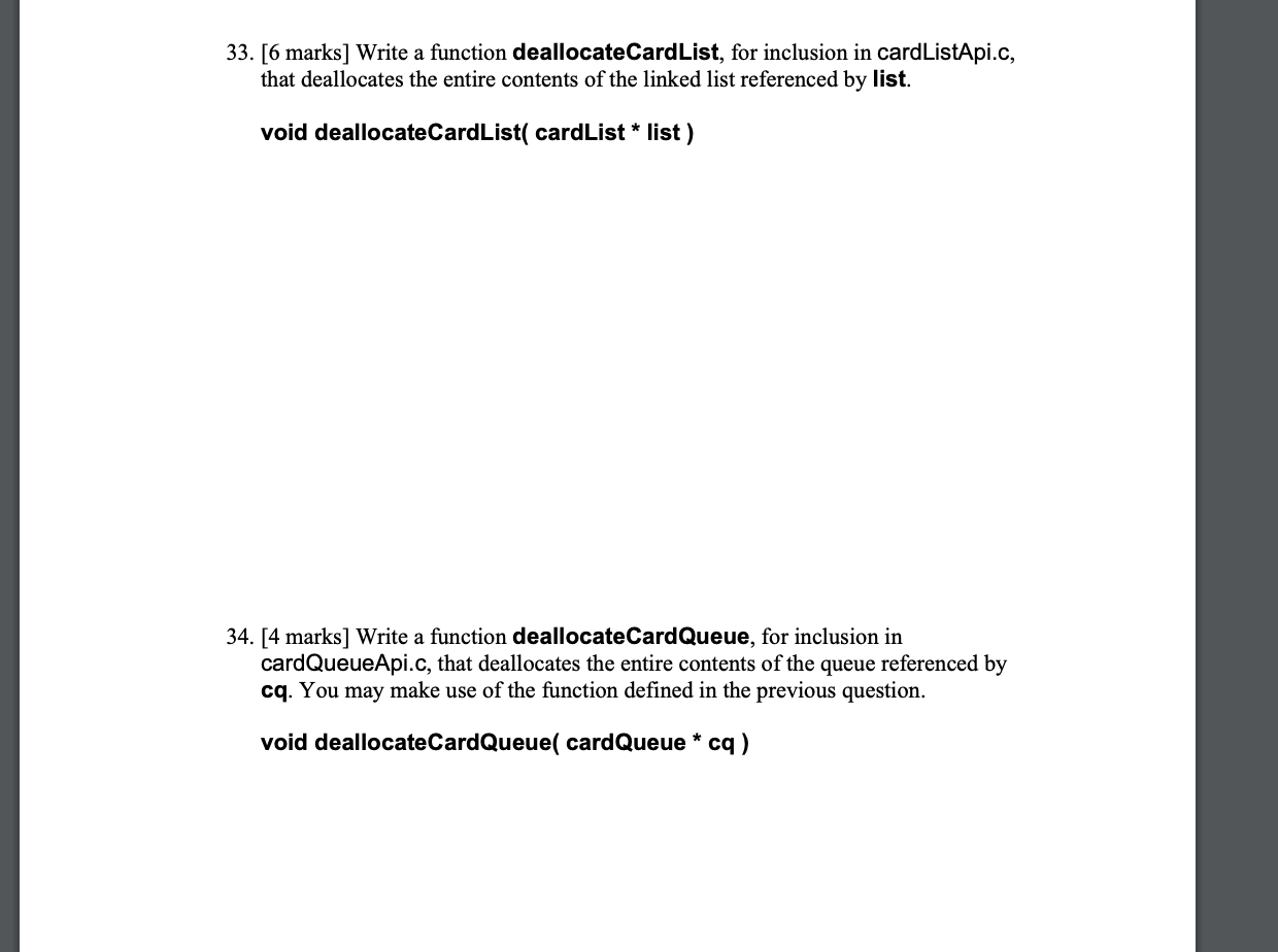 Questions 31 through 34 use the type definitions for | Chegg.com