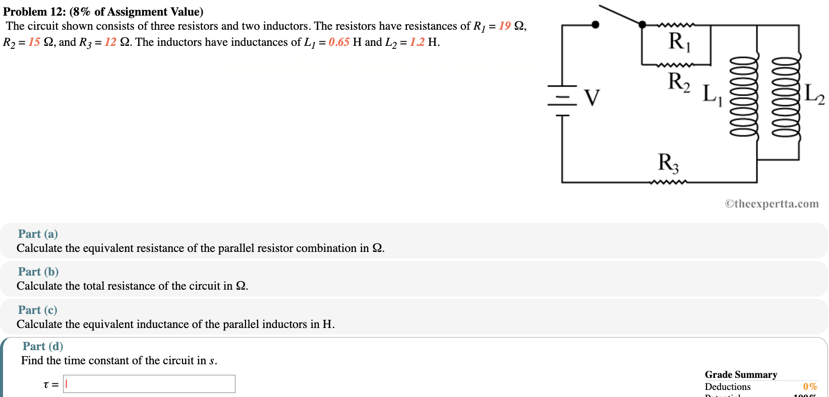 Solved The circuit shown consists of ﻿three resistors and | Chegg.com