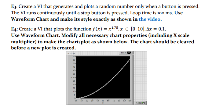 Solved E3: Create a VI that generates and plots a random | Chegg.com