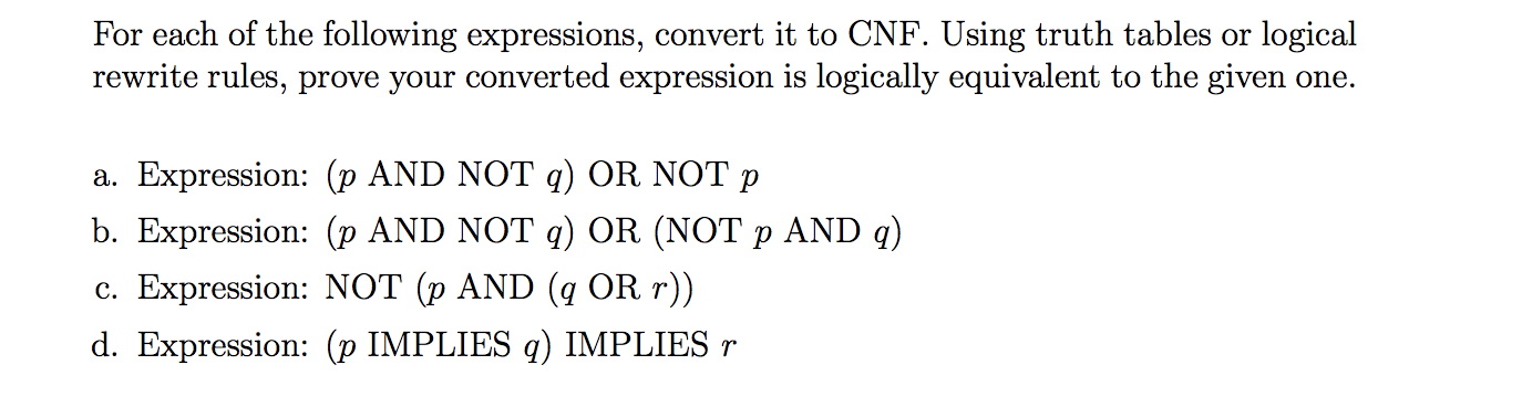 Solved For each of the following expressions, convert it to | Chegg.com