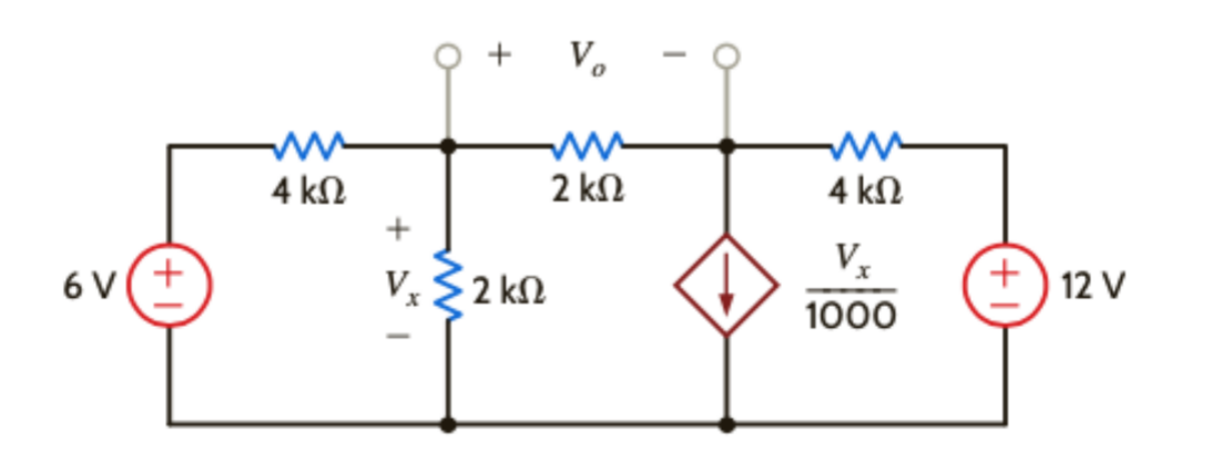 Solved Find Vo using Thevenin's Theorem | Chegg.com