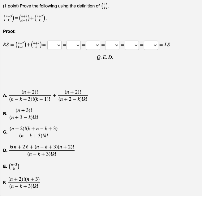 Solved (1 point) Prove the following using the definition of | Chegg.com