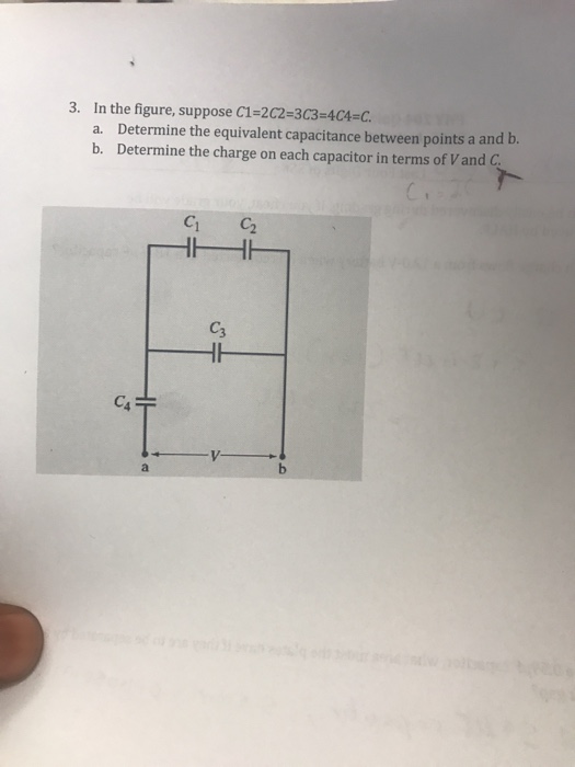 Solved In the figure, suppose c1 = 2C2 = 3C3 = 4CA = C. a. | Chegg.com