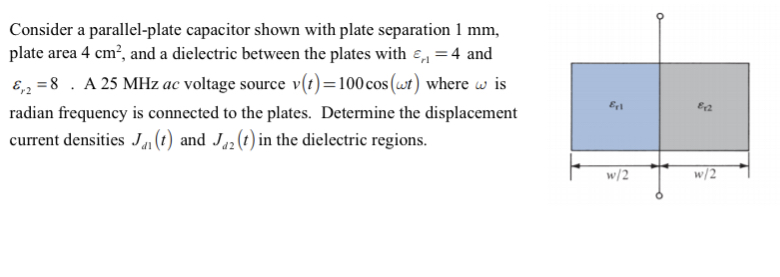 Solved Consider a parallel-plate capacitor shown with plate | Chegg.com