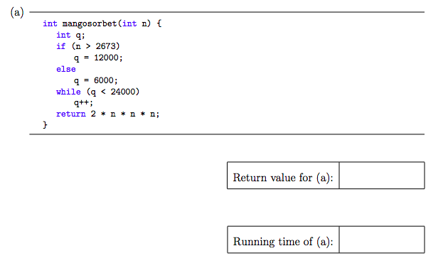 Solved 6. (16 points) For each C++ function below, give the | Chegg.com