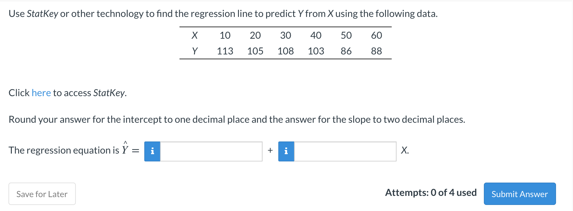 Solved Use StatKey or other technology to find the | Chegg.com