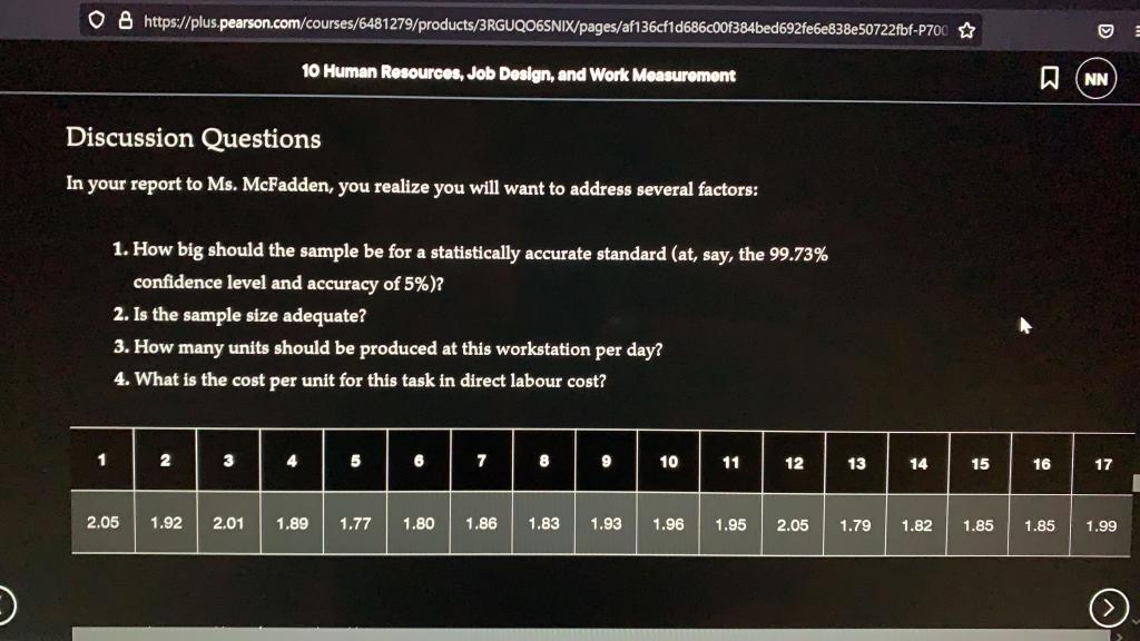 10 Human Resources, Job Design, and Work Measurement | Chegg.com