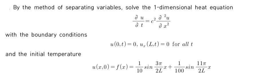 Solved By the method of separating variables, solve the | Chegg.com