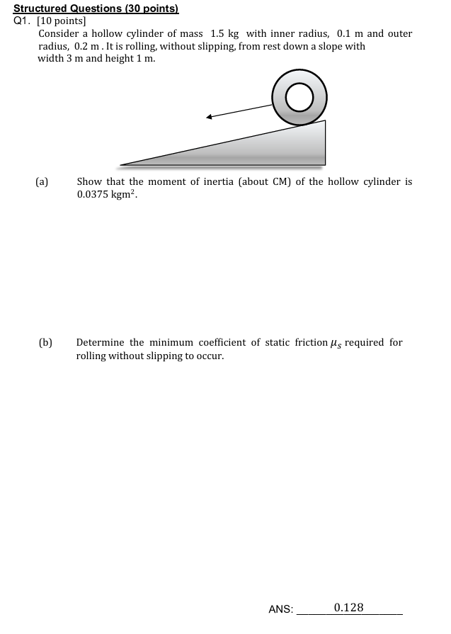 Solved Structured Questions ( 30 points) Q1. [10 points] | Chegg.com
