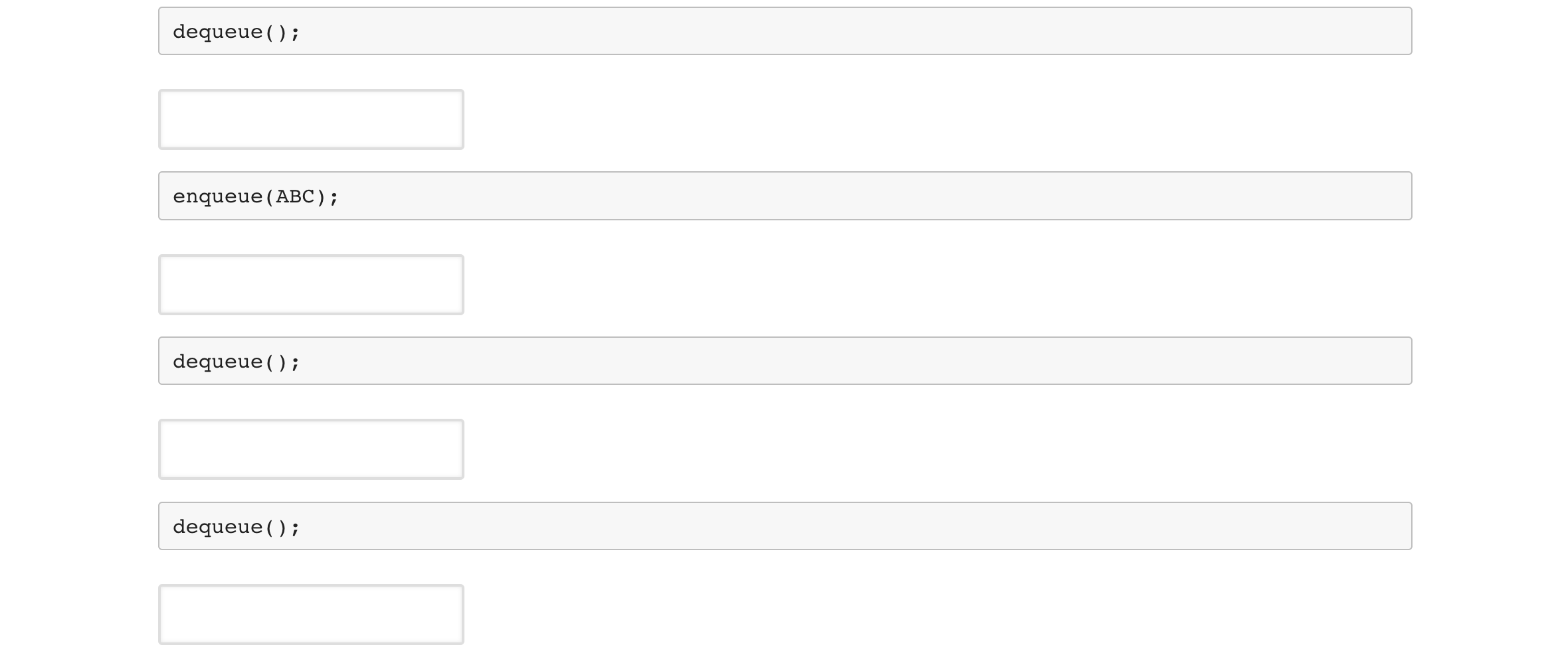 Solved The following Queue is backed with a Doubly-Linked | Chegg.com
