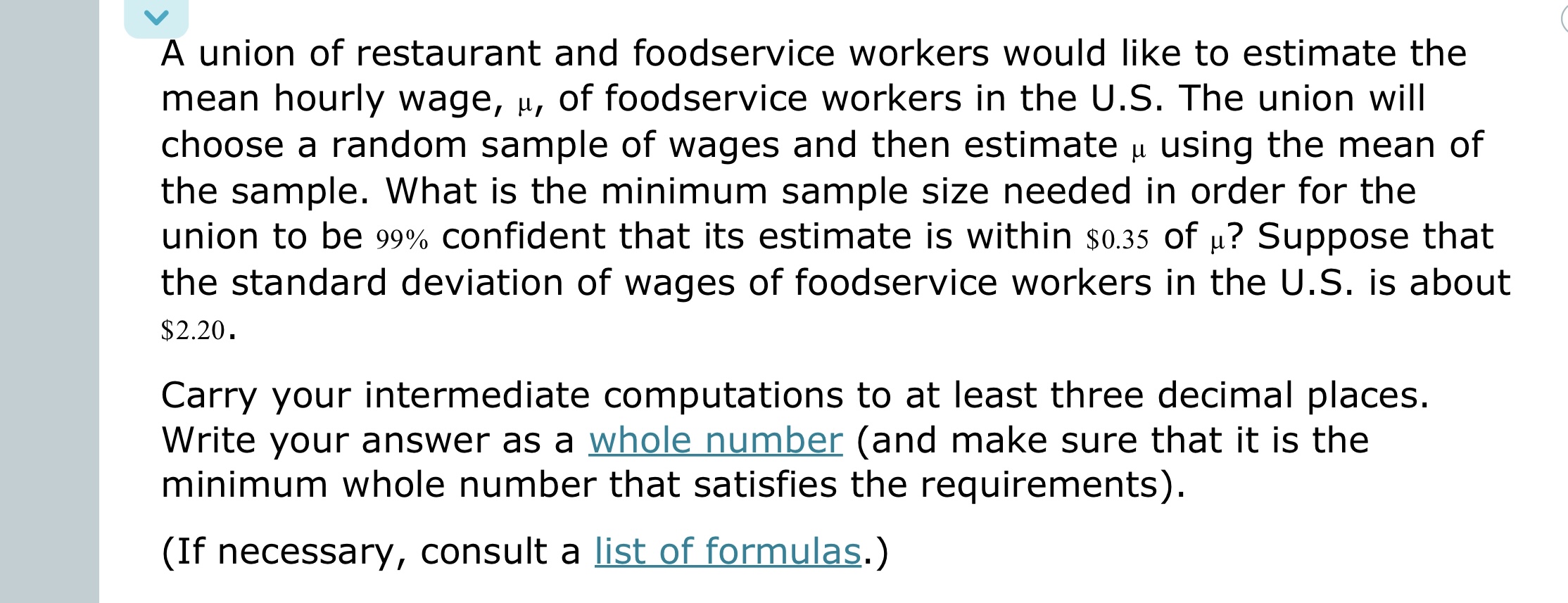 Solved A union of restaurant and foodservice workers would | Chegg.com
